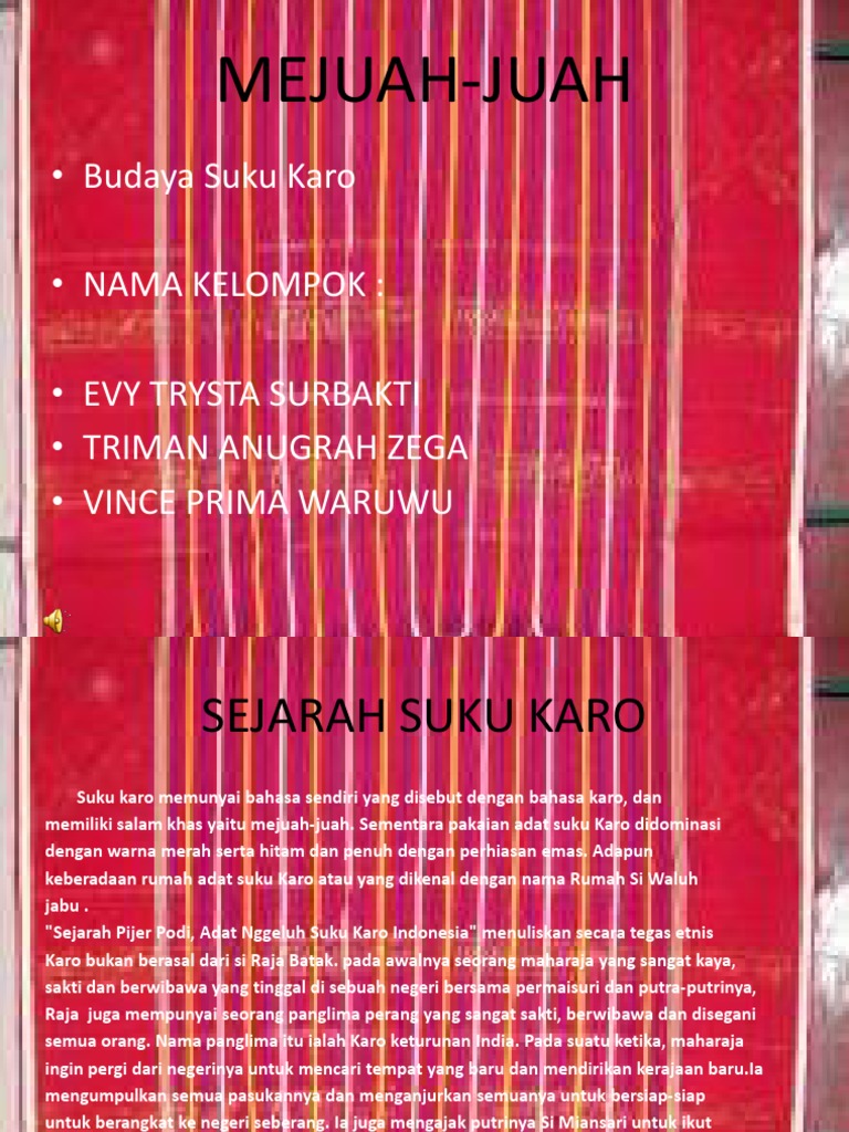Budaya dan Sejarah Suku Karo | PDF