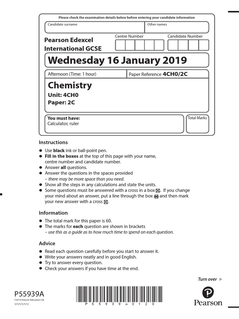 Chemistry Past Paper | PDF | Ion | Sets Of Chemical Elements