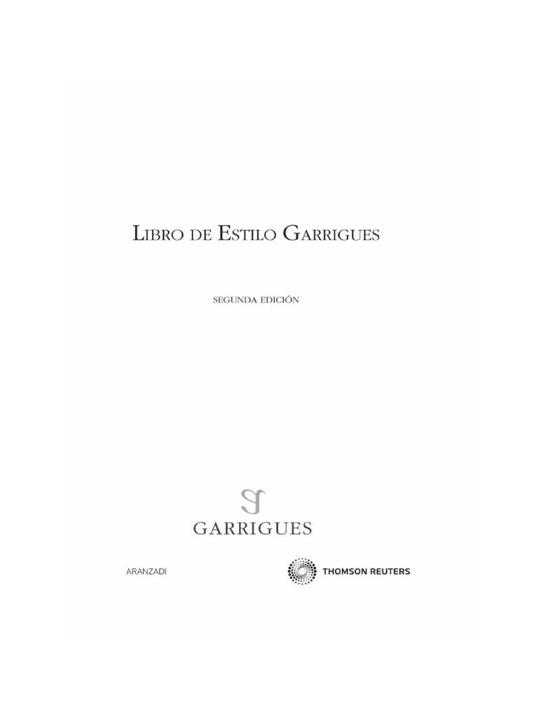Libro de Estilo Garrigues PDF | PDF | Mecánica del lenguaje | Comunicación