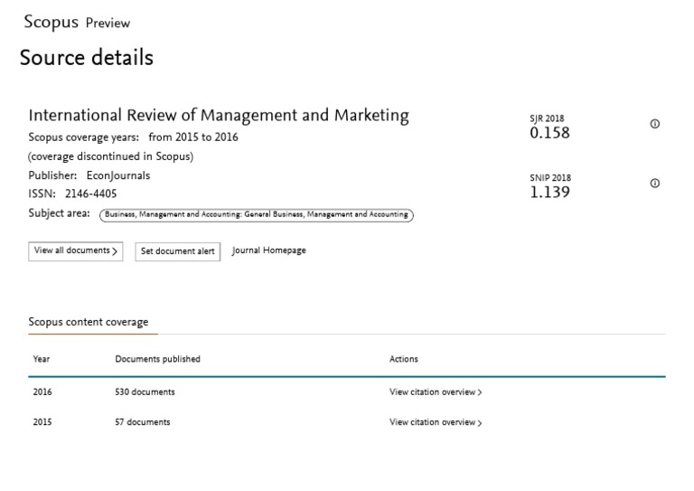 Scopus Preview - Scopus - International Review of Management and ...