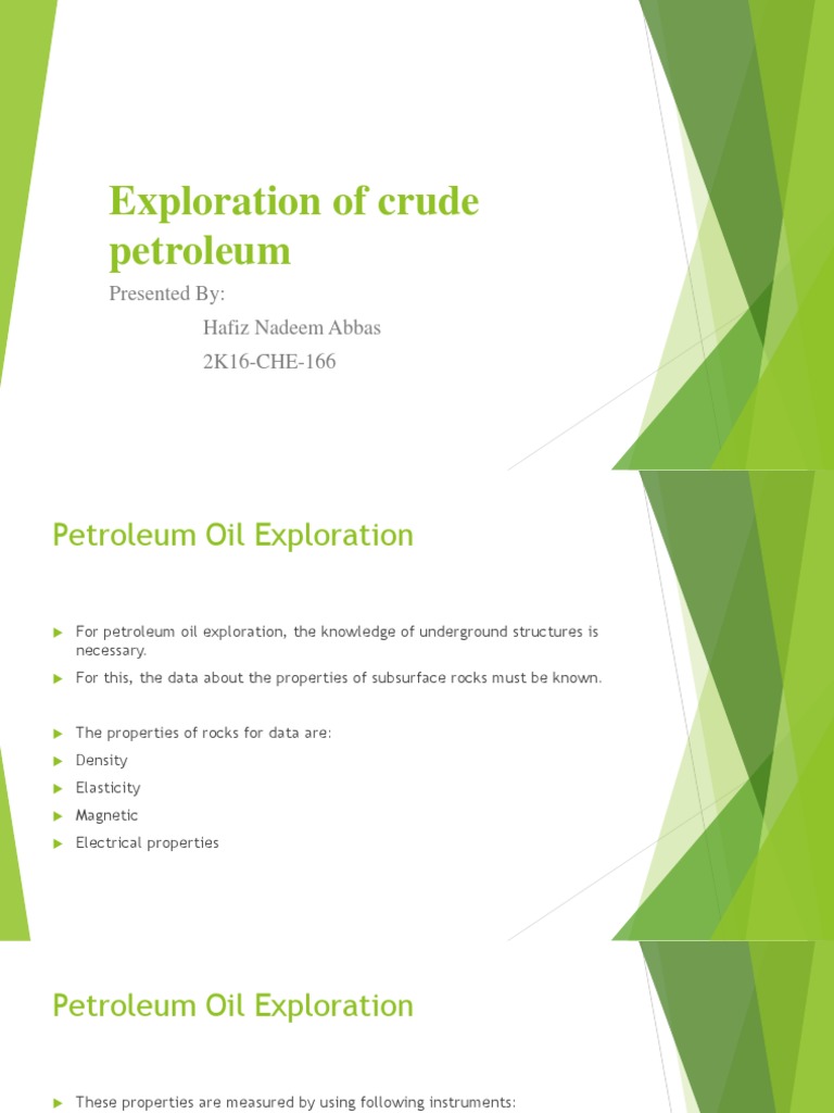 Crude Oil Exploration and Recovery Methods | PDF | Extraction Of ...