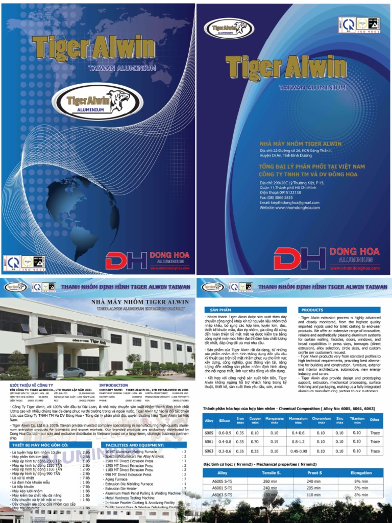 Catalog Nhôm Tiger Alwin | PDF