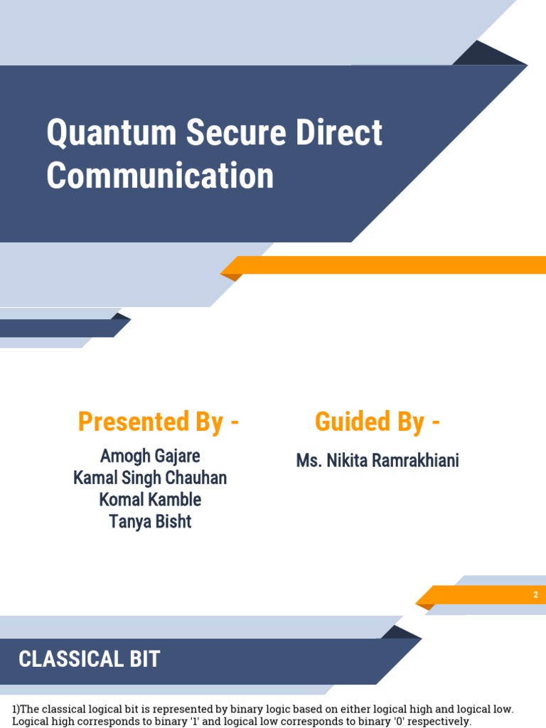 Quantum Secure Direct Communication | Download Free PDF | Quantum Computing | Solid State ...