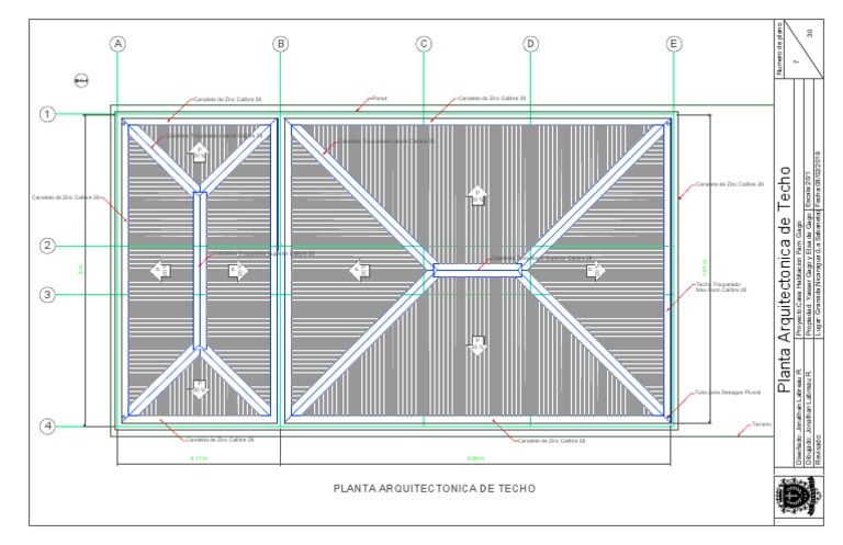 Planta Arquitectonica de Techo Pag.7 | PDF | Drenaje | Hidrología Y Urbanismo
