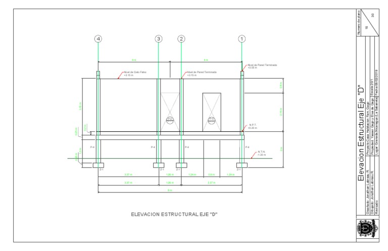 Elevacion Estructural Eje D Pag.15 | PDF