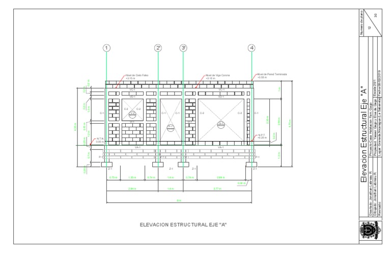Elevacion Estructural Eje A Pag.12 | PDF