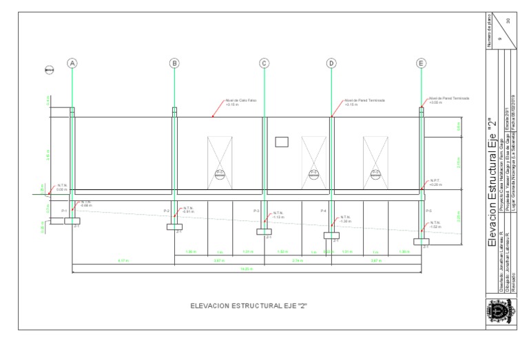 Elevacion Estructural Eje 2 Pag.9 | PDF