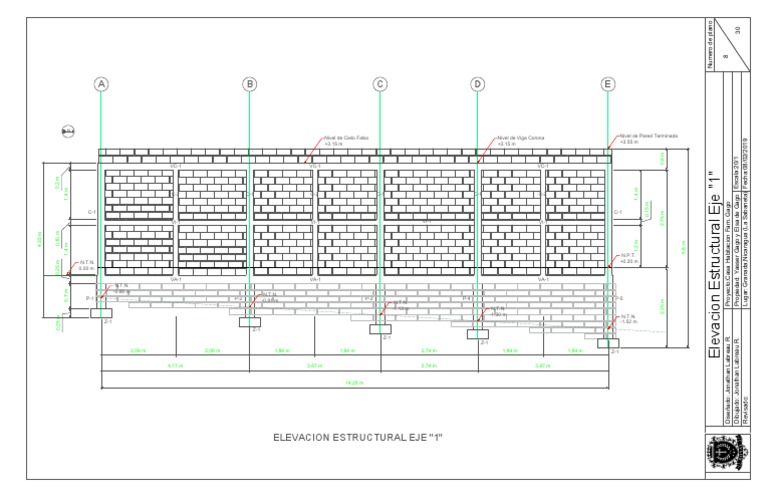 Elevacion Estructural Eje 1 Pag.8 | PDF