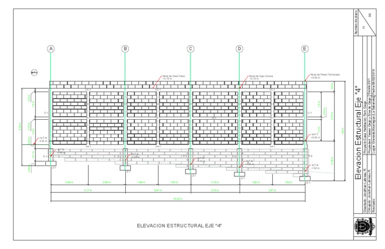 Elevacion Estructural Eje 4 Pag.11 | PDF