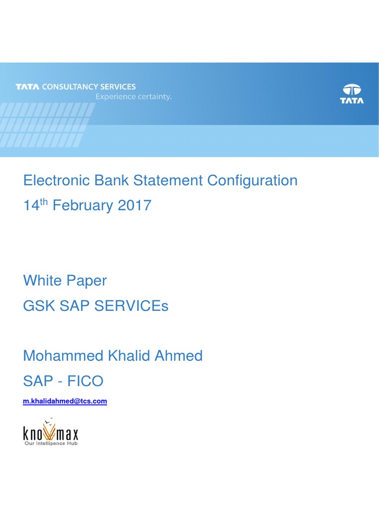 EBS Configuration | PDF | Cheque | Banks
