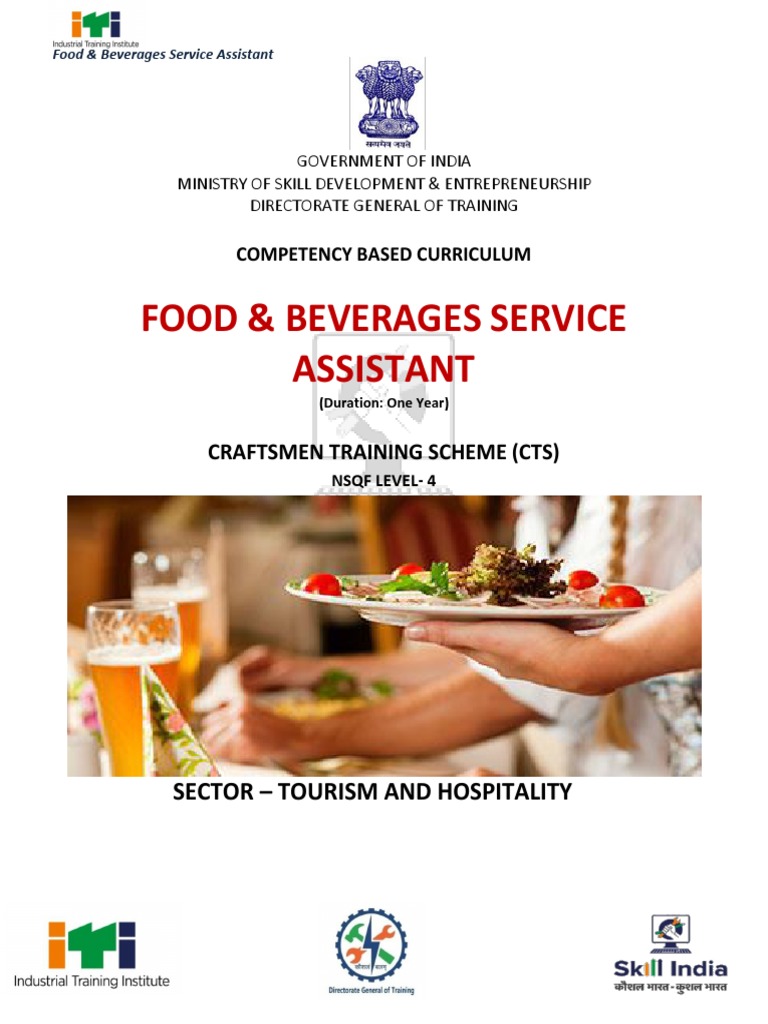 CTS Food and Beverages Service Assistant - CTS - NSQF-4 PDF | PDF ...