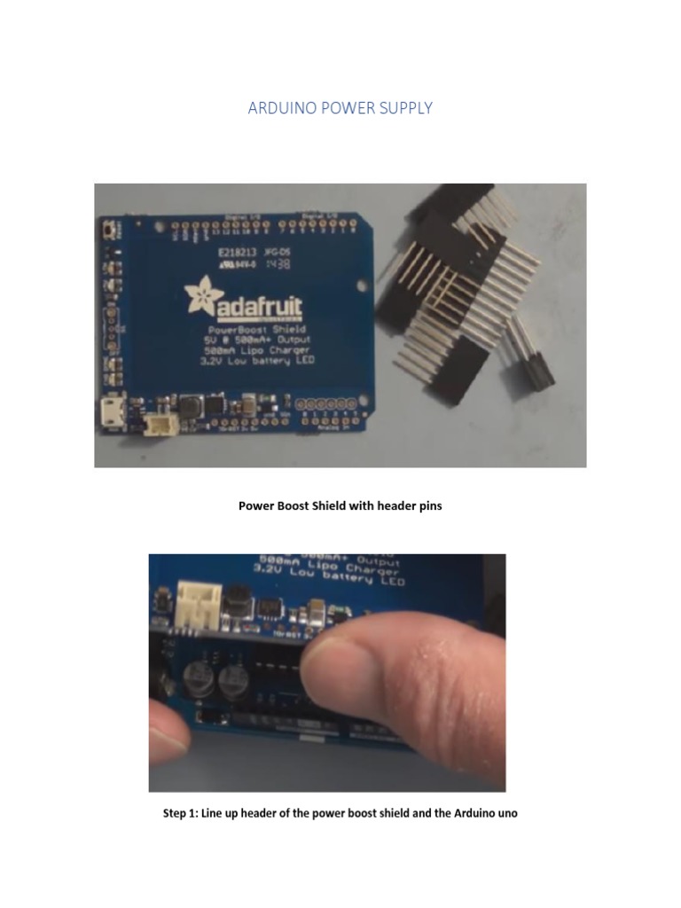 Arduino Power Supply Shield Installation | PDF