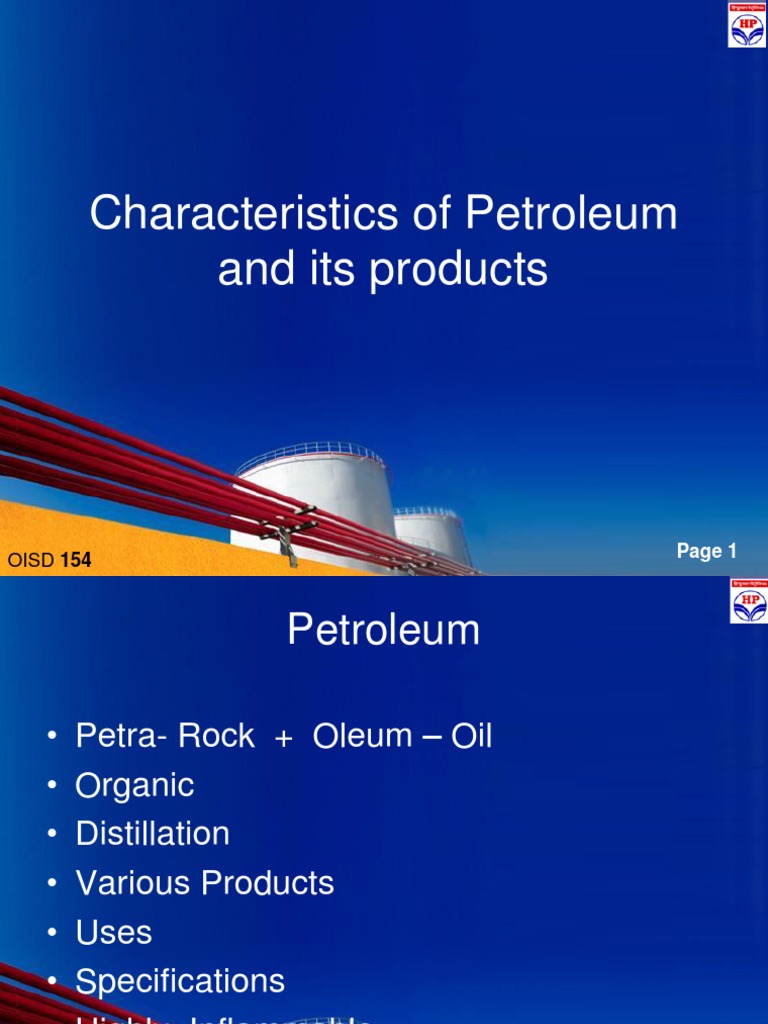 Characteristics of Petroleum and Products | PDF | Gasoline | Diesel Fuel