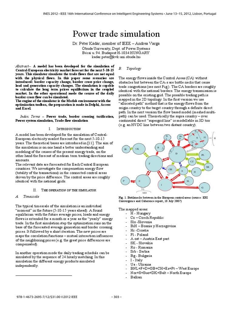 Power Trade Simulation | PDF | Simulation | Electrical Grid