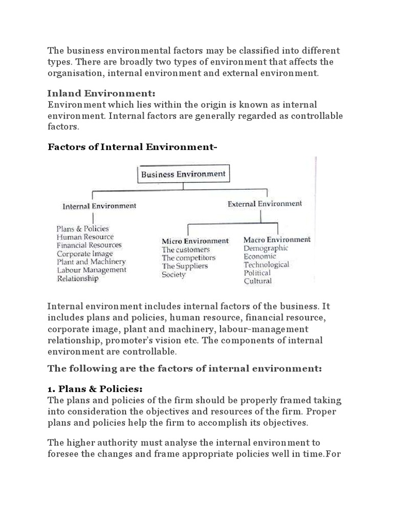 Factors of Internal Environment | PDF | Macroeconomics | Customer