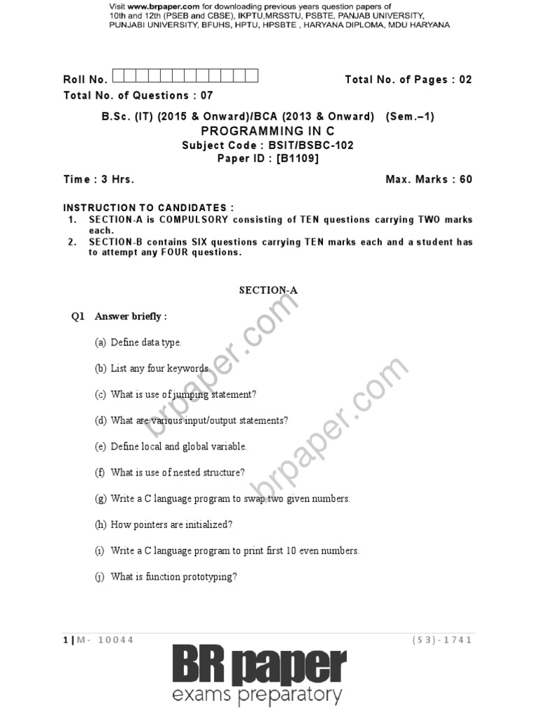 C 1st Dec2018 Pdf Pdf C Programming Language Software Development