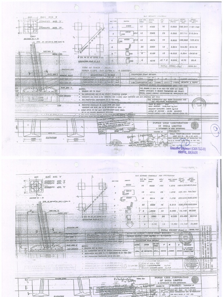 Tower Foundation Drawings | PDF
