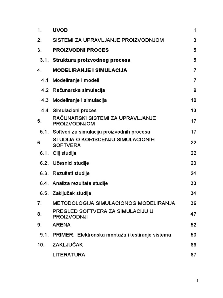 Modeliranje I Simulacija Proizvodnih Procesa | PDF
