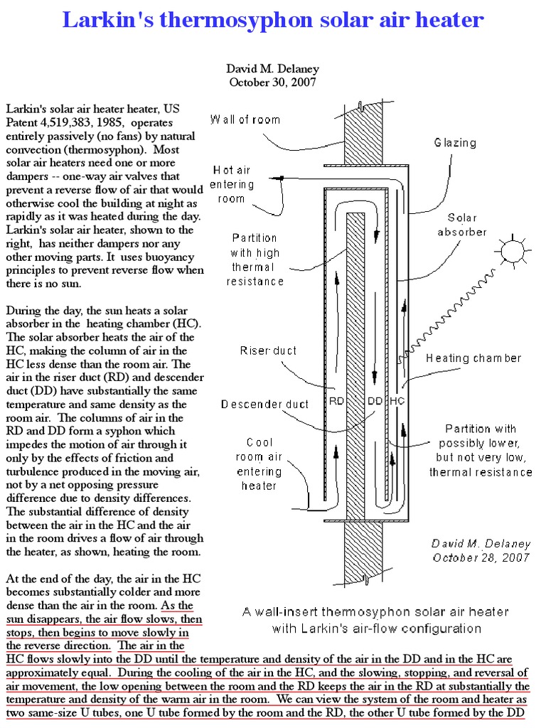 Larkin's Thermosyphon Solar Air Heater | PDF | Hvac | Atmosphere Of Earth