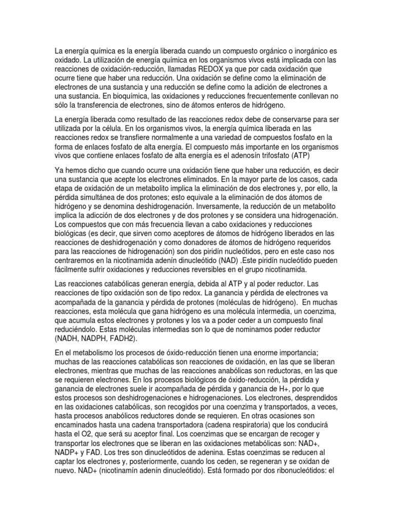 Importancia Del Poder Reductor en El Metabolismo Microbiano | PDF ...