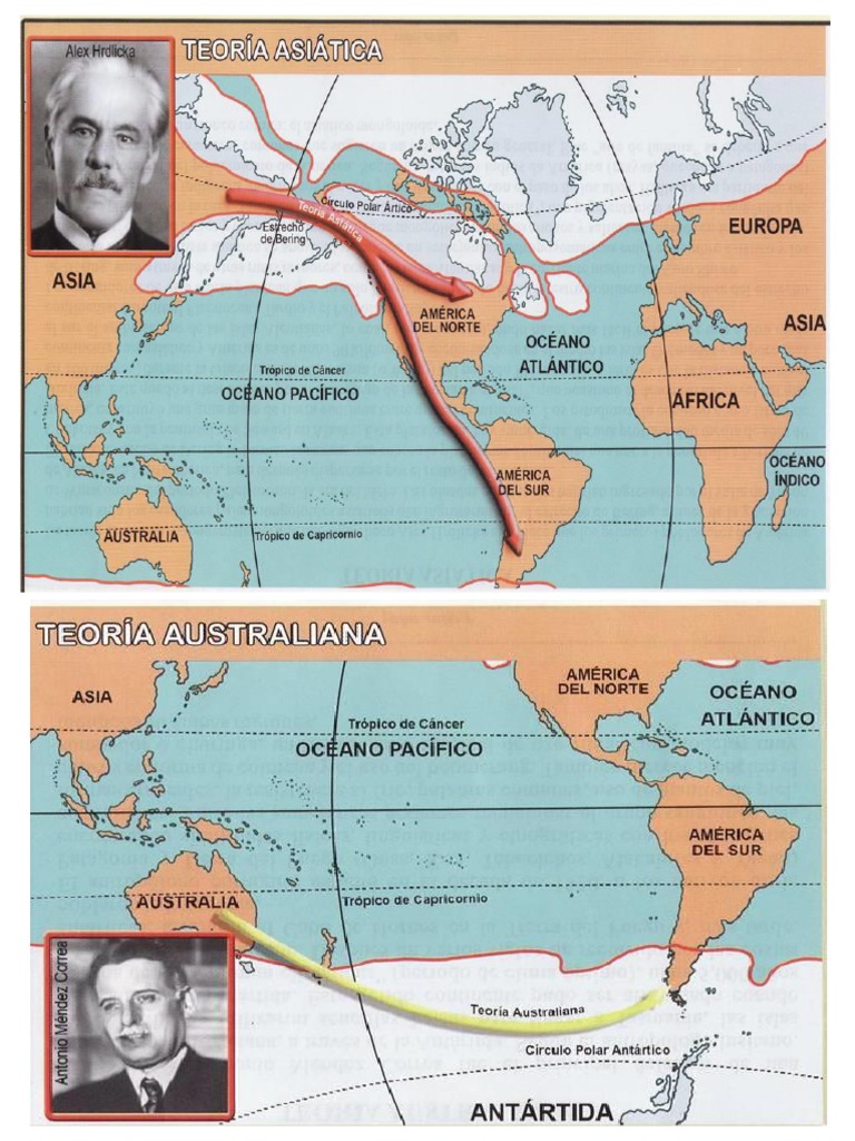 Cuatro Teorias Poblacionales de America | PDF | Américas | Homo Sapiens
