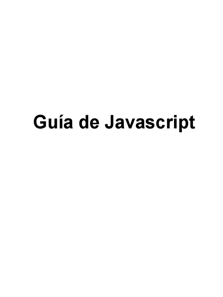 Guia Java Script Nivel 1 | Descargar gratis PDF | Script Java | Objeto (informática)