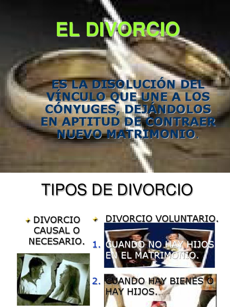 Diapositivas Divorcio | PDF | Divorcio | Instituciones sociales