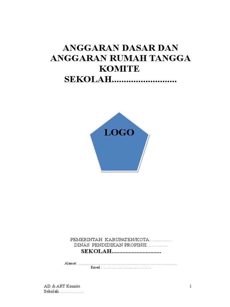 AD ART Komite Sekolah | PDF