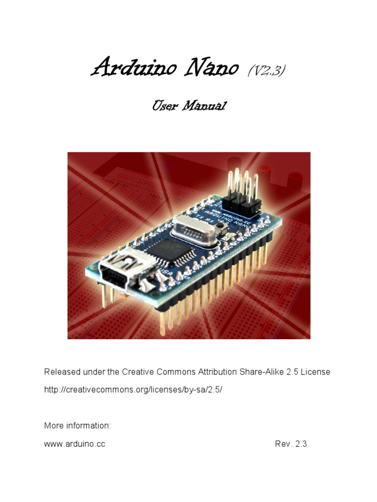 Arduino Nano User Manual | PDF | Computer Hardware | Digital Electronics