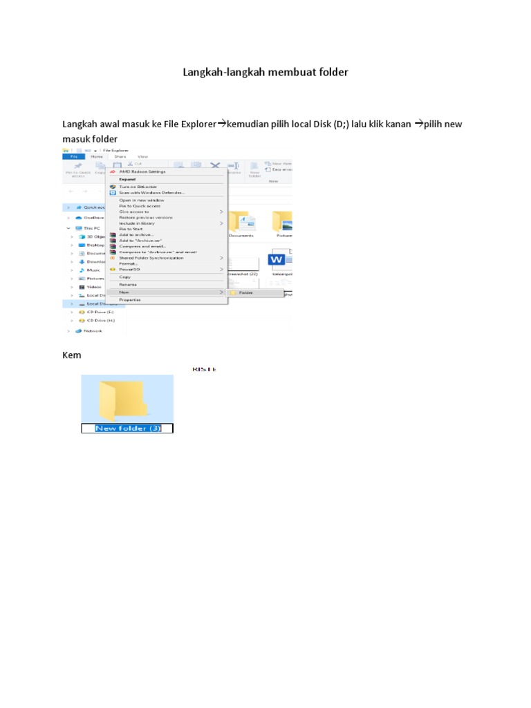 Membuat Folder Baru | PDF