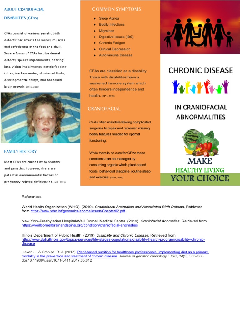 Craniofacial Disabilities (CFAs) and Chronic Disease Educational Flyer ...