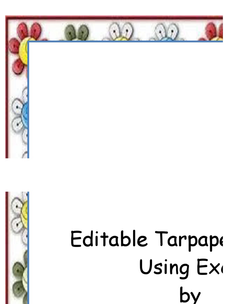 Editable Tarpape in Excel | PDF | Computers