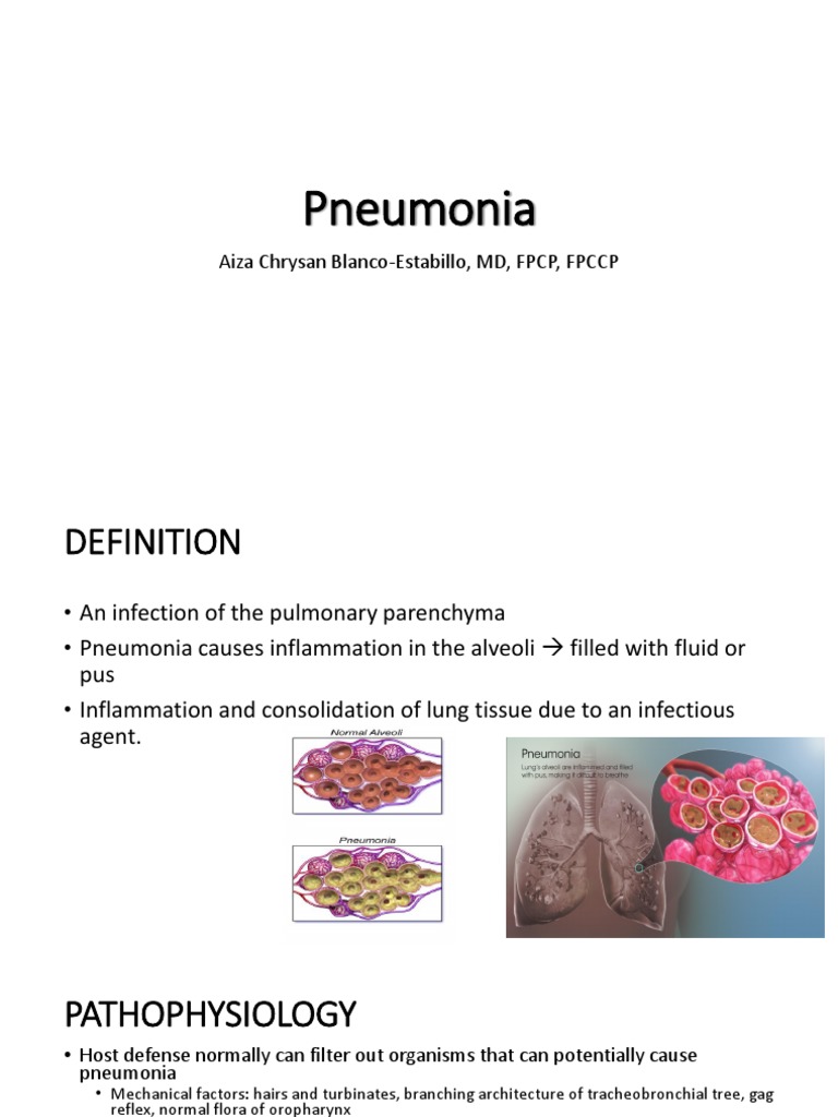 Pneumonia Pathophysiology | PDF | Pneumonia | Inflammation