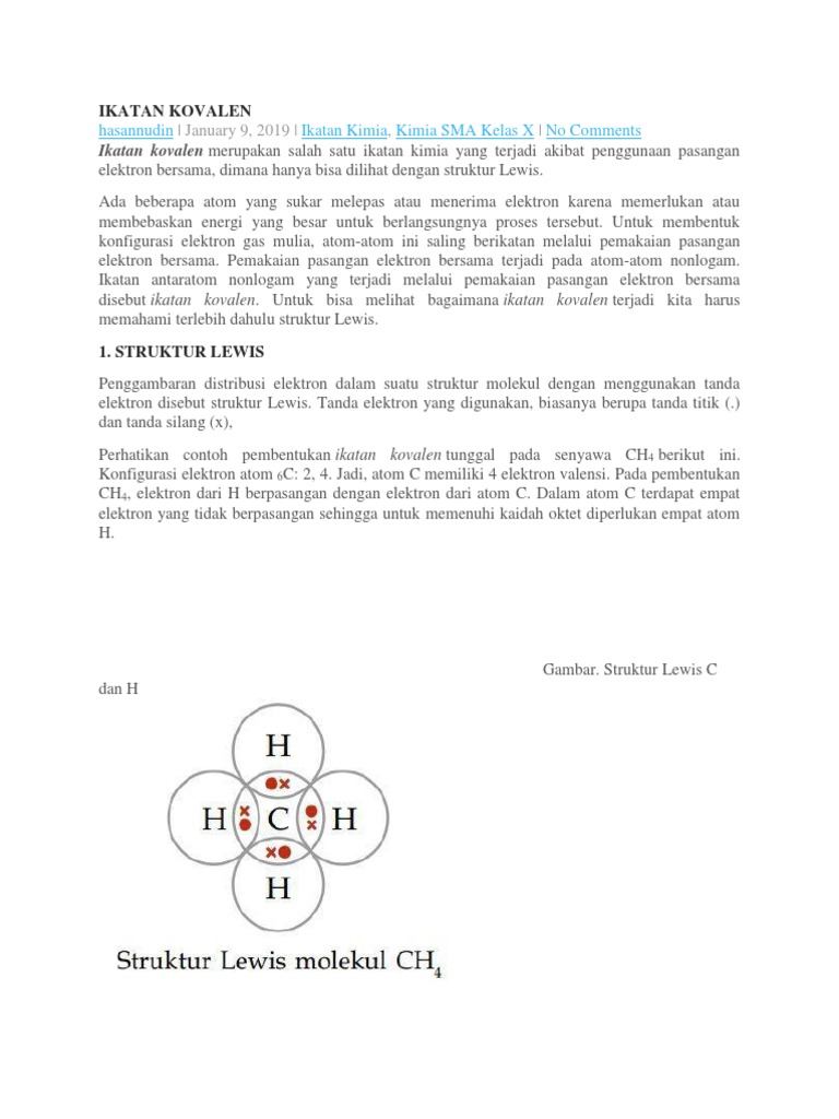 Ikatan Kovalen: Pengertian dan Contoh | PDF