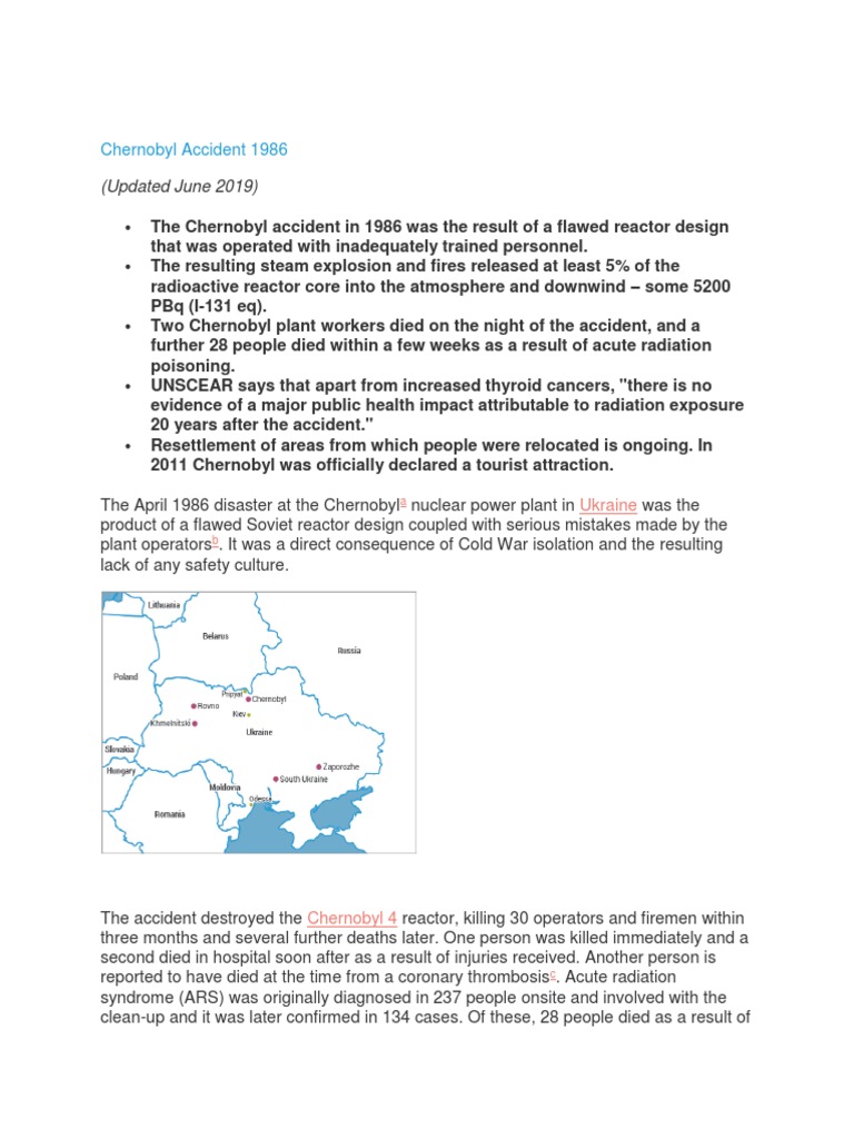 Chernobyl Accident 1986 | PDF | Chernobyl Disaster | Nuclear Reactor