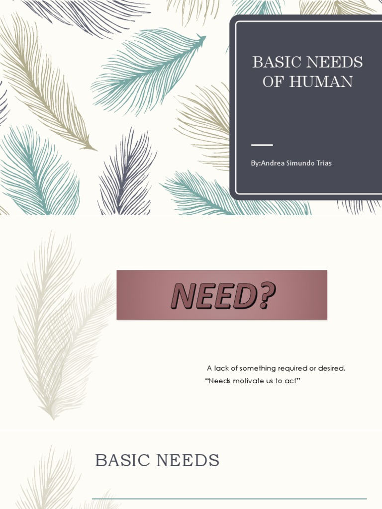 Mental Health Basic Needs of Human | PDF | Positive Psychology | Motivation