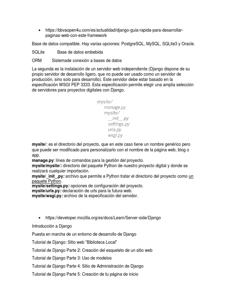 Django Introduccion | PDF | Ingeniería de software | Desarrollo de software