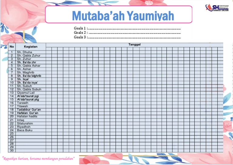 Mutabaah RMDHN | PDF | Salat | Ramadan