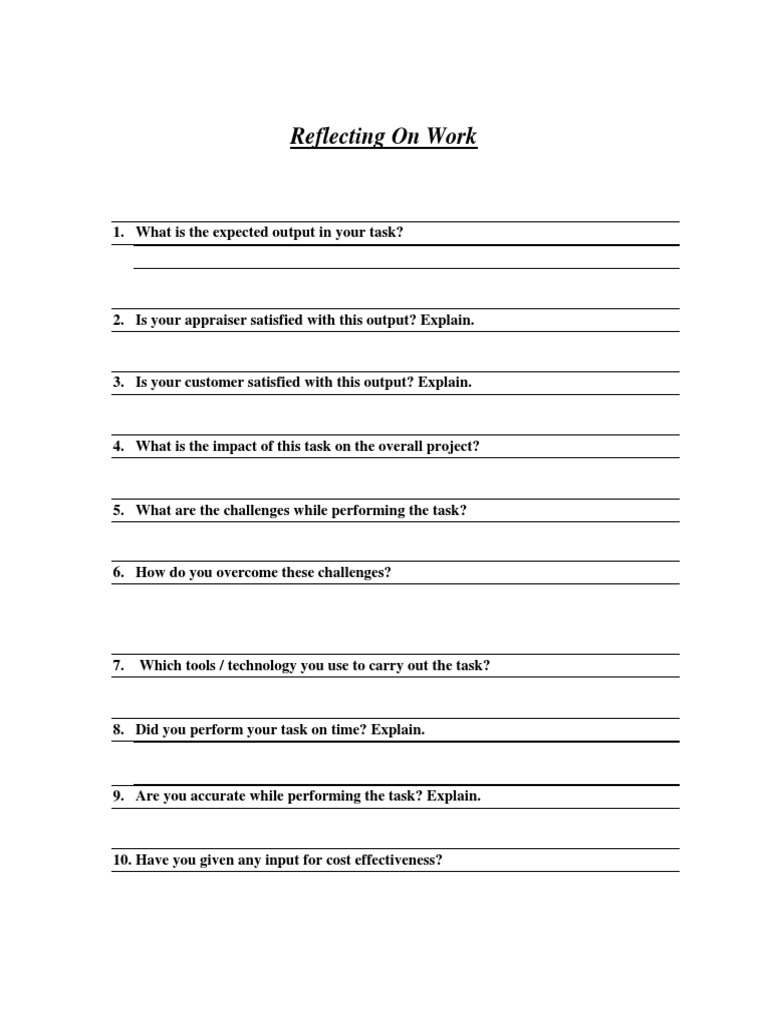 Work Reflection | PDF