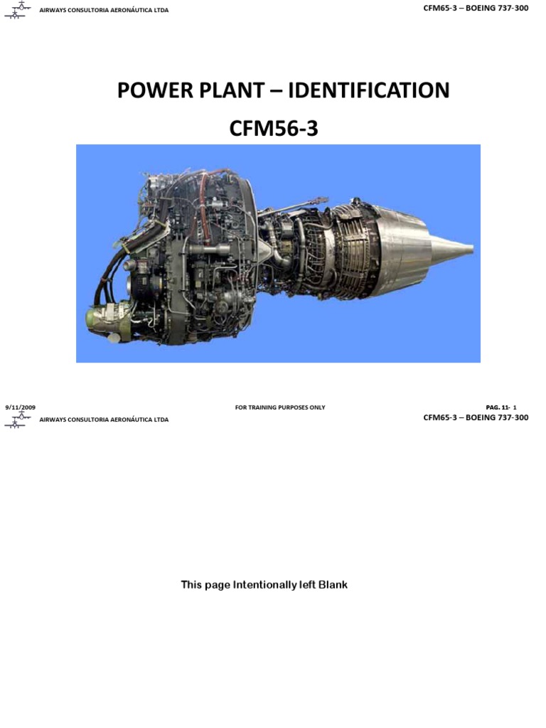 11 - Power Plant - Identification Cfm56-3 | PDF | Aviation | Boeing