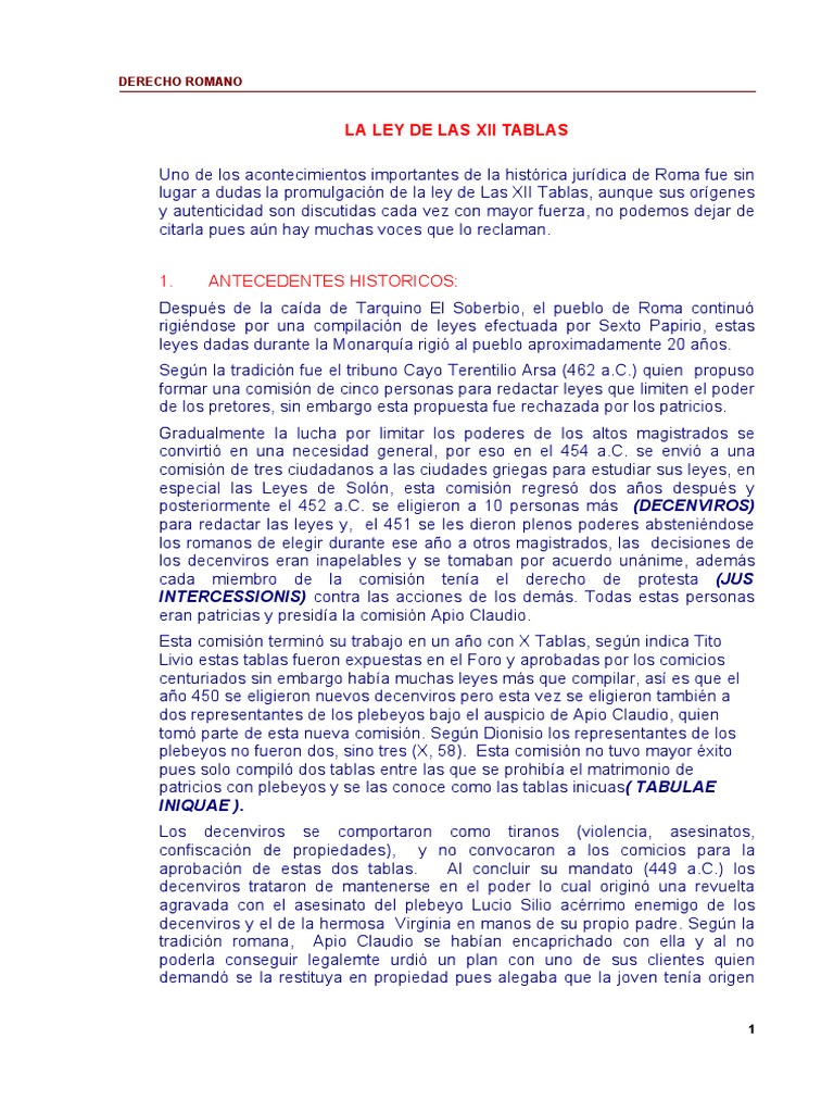 Las 12 Tablas PDF | PDF | Roma antigua | Propiedad
