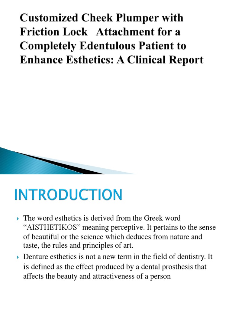 Cheeck Plumper | PDF | Dentures | Dentistry Branches