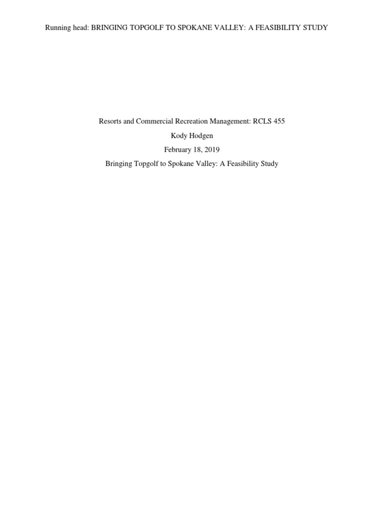 Topgolf Spokane Valley Feasibility Study | PDF | Spokane | Insurance