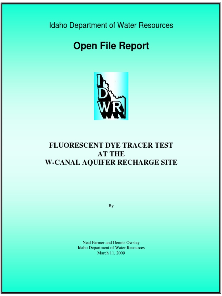 Fluorescent Dye Tracer Test Results | PDF | Aquifer | Groundwater