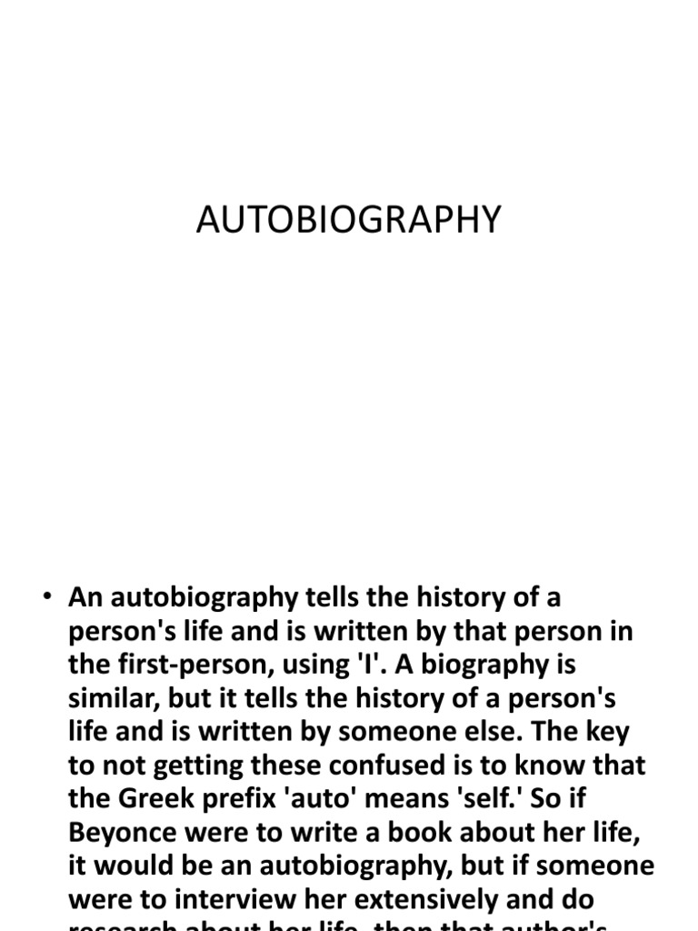 Autobiography Quiz | PDF | Autobiographies | Biography