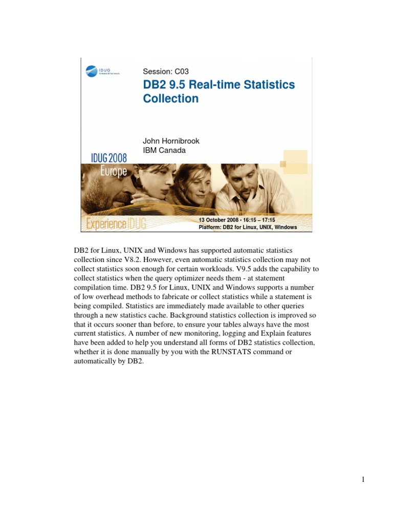 DB2 9.5 Real-Time Statistics Collection | PDF | Database Index | Ibm Db2