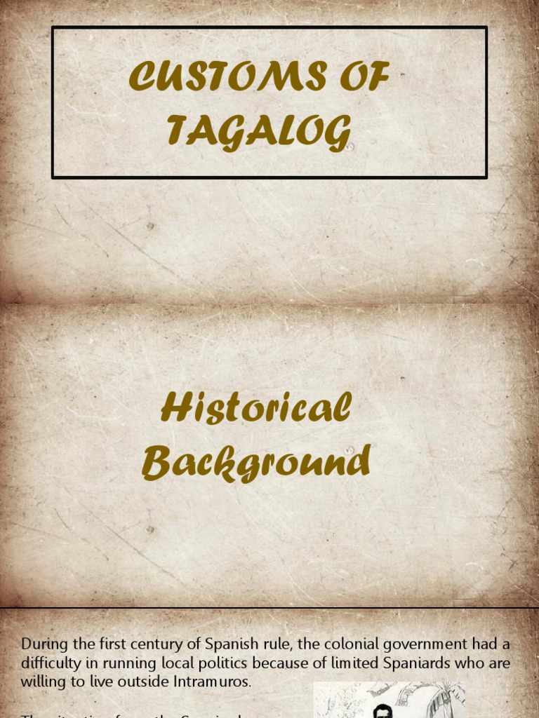 Customs of The Tagalog FINAL | PDF | Philippines