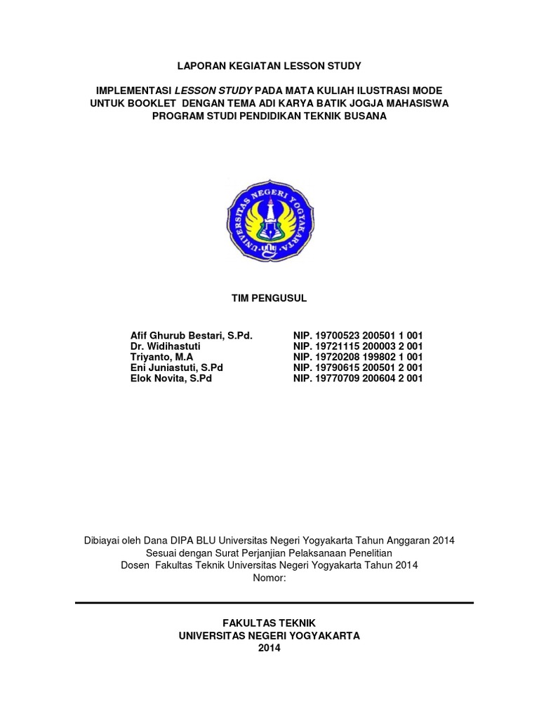 Laporan Kegiatan Lesson Study | PDF