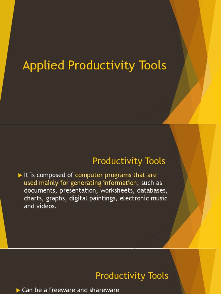 Applied Productivity Tools | PDF | Hyperlink | Computing