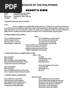 Script For The Opening Program of The BSP and GSP Backyard | PDF ...